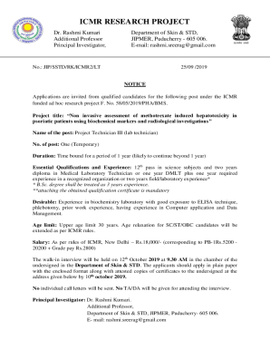 Fillable Online Rashmi Kumari Jawaharlal Institute of Postgraduate ...