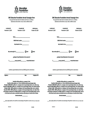 Fillable Online CMC Education Foundation Annual Campaign Form Fax Email ...