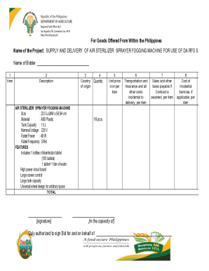 Fillable Online bicol da gov bids and awards committee (bac) for goods ...