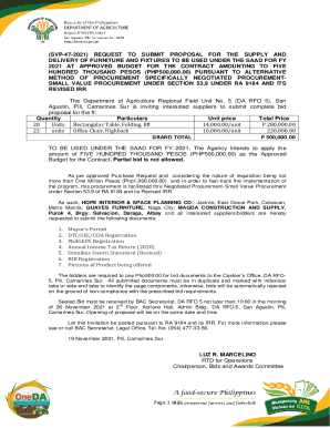 Fillable Online bicol da gov REQUEST FOR PROPOSAL SERVICE DELIVERY ...