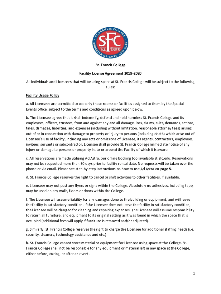 Fillable Online St. Francis College - Statement of Accreditation Status Fax Email Print - pdfFiller