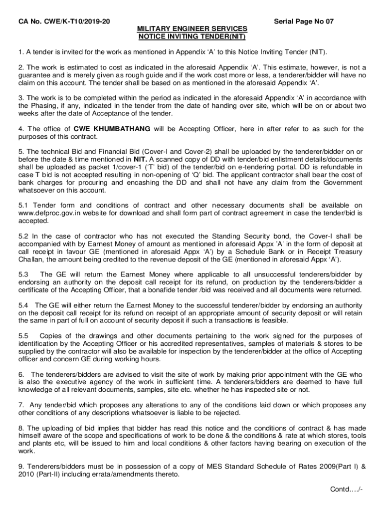 Fillable Online 865/EWS-106/2020-21 Serial Page No. APPENDIX 'A' TO ... Fax Email Print - pdfFiller