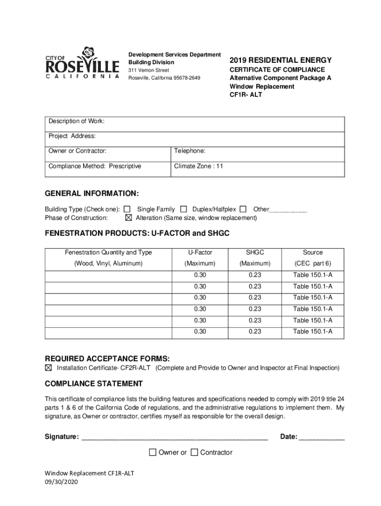Fillable Online Alterations and Additions Non HERS Verified Forms ...
