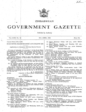 Fillable Online GOVERNMENT GAZETtE Fax Email Print - pdfFiller
