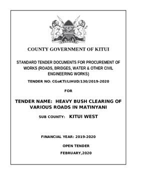 invitation for tenders Doc Template | pdfFiller