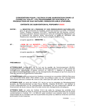 Remplissable En Ligne mern gouv qc Convention pour l'octroi d'une ...