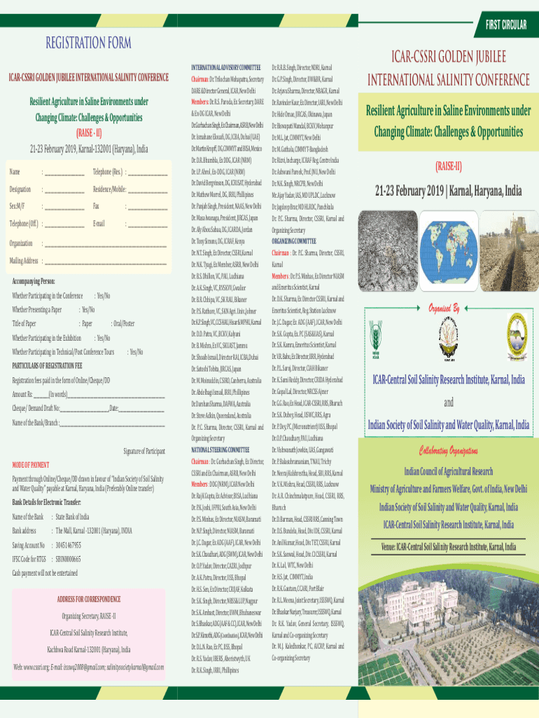 Fillable Online Join us for the Finale Conference of SalFar Fax Email ...