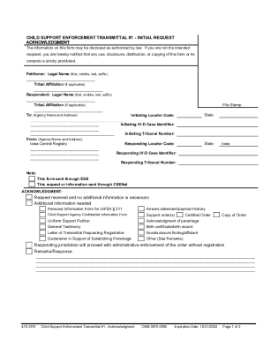 Fillable Online 470-3761, Child Support Enforcement Transmittal ...