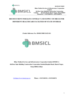 Fillable Online bmsicl gov BID DRUGS 22-03 Fax Email Print - pdfFiller