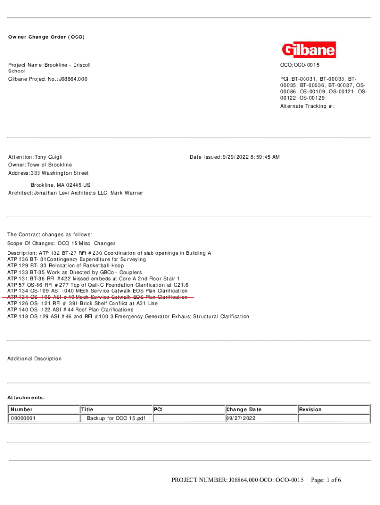Fillable Online Owner Change Order Document - CMiC Fax Email Print ...