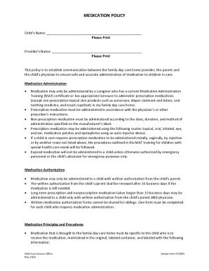 Fillable Online Medication consent form and record sheet - Caring for ...