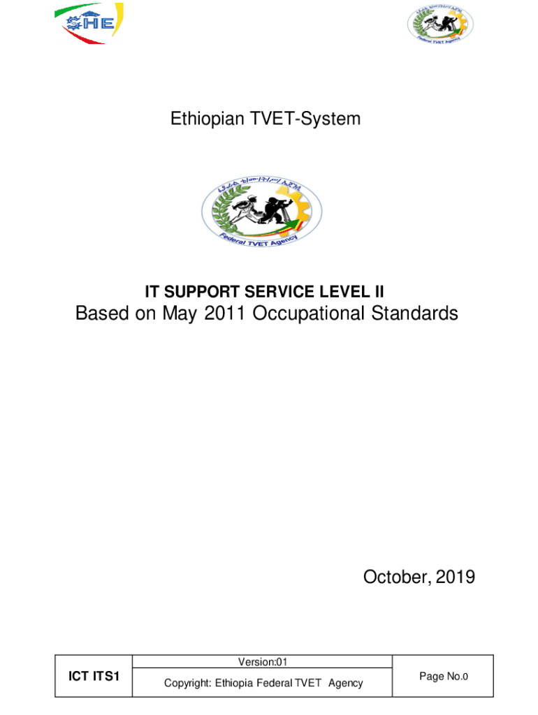 Fillable Online Ethiopian TVET-System. IT SUPPORT SERVICE LEVEL II ...