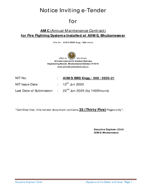 Fillable Online Notice inviting e-tender for annual maintenance contract (amc ... Fax Email ...
