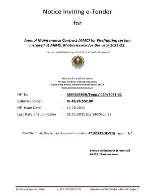 Fillable Online Notice inviting e-tender for annual maintenance ...