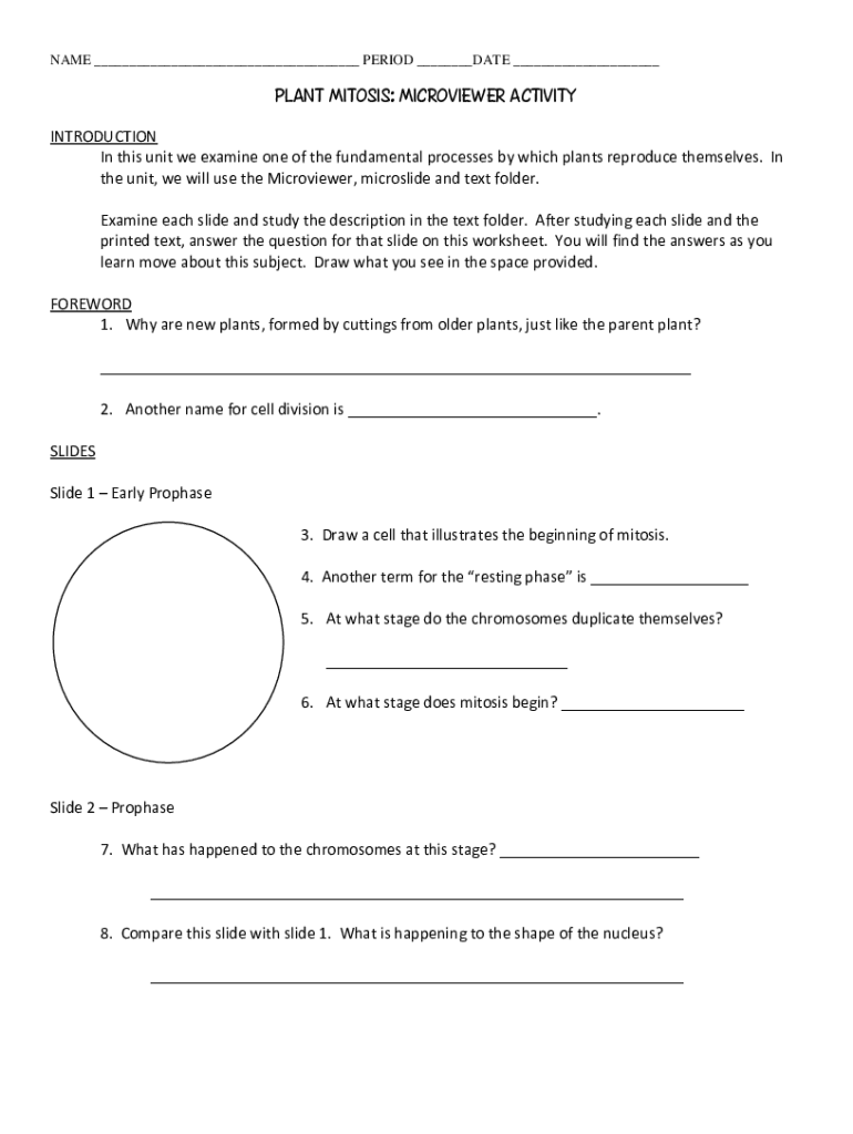Fillable Online Plant growth lab mitosis answer key - Studio De Maria ...