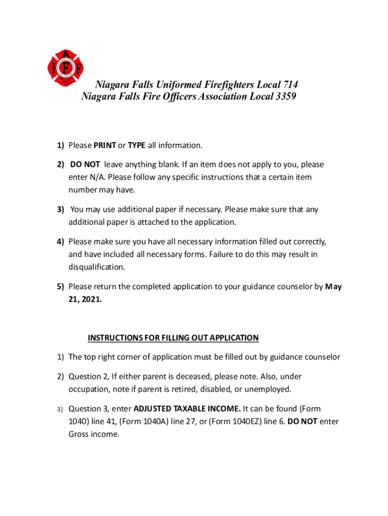 Fillable Online Administration - Fire Department - City of Niagara Falls Fax Email Print - pdfFiller