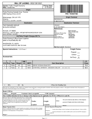 Fillable Online FedEx Freight Less-than-Truckload (LTL) Shipping ...