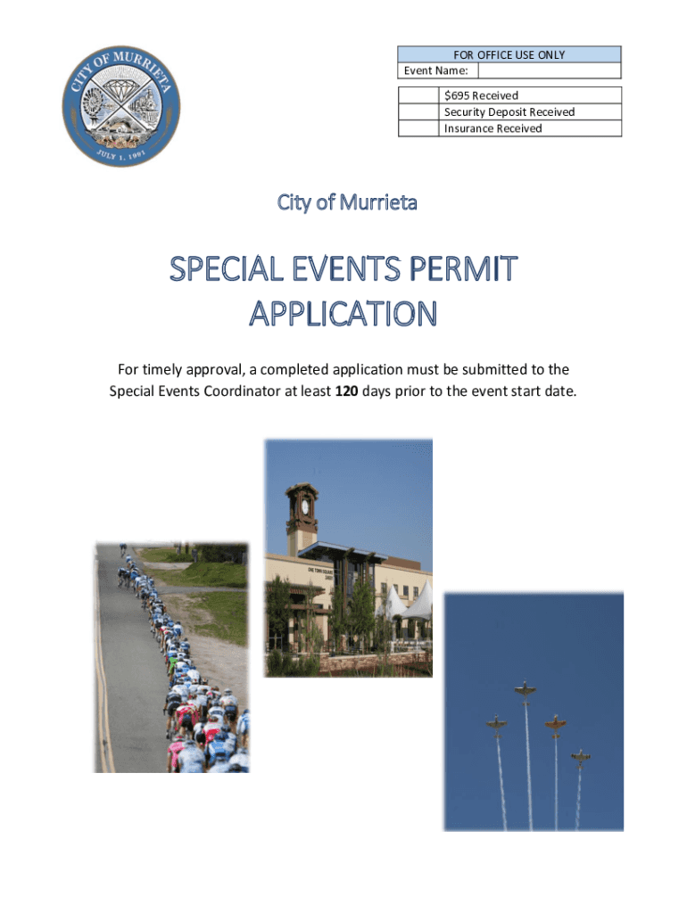 Fillable Online Special Event Permit Application - City of Hot Springs Fax Email Print - pdfFiller