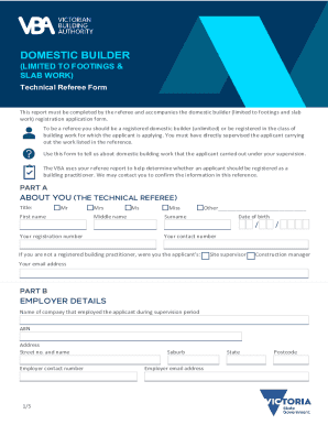 Fillable Online What is domestic building work?Victorian Building Authority Fax Email Print ...