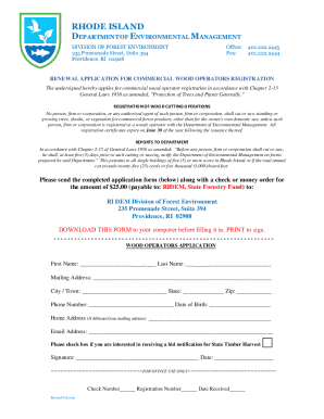 Fillable Online dem ri Rhode Island DEPARTMENT OF ENVIRONMENTAL ...
