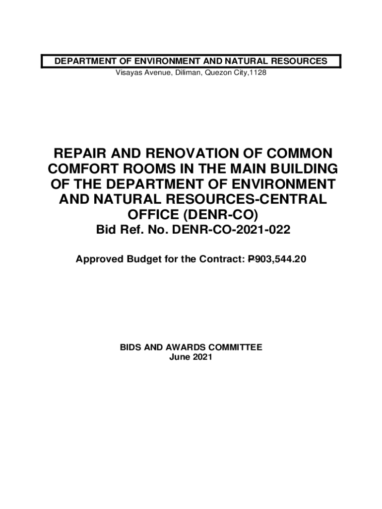 Fillable Online REPAIR AND RENOVATION OF COMMON COMFORT ... Fax Email Print - pdfFiller