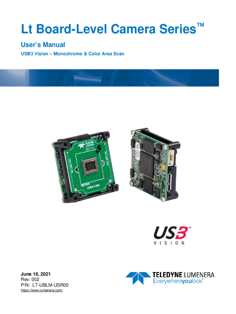 Fillable Online Lt Series Board Level Cameras Compact, Lightweight USB3 ...