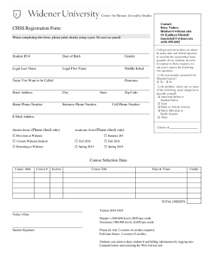Fillable Online CHSS Registration Form Fax Email Print - pdfFiller