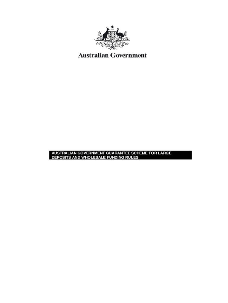 Fillable Online The Guarantee Scheme for Large Deposits and Wholesale ... Fax Email Print ...