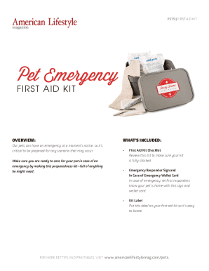 Fillable Online 10 Things You Need in Your Pet First Aid KitPetMD Fax ...