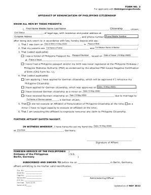 Fillable Online APPLICATION FOR RETENTION / RE-ACQUISITION OF ... Fax ...