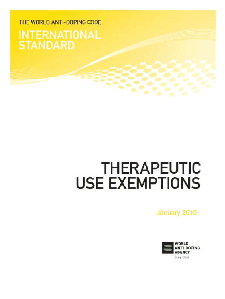 Fillable Online Annex II: International Standard for therapeutic use exemptions Fax Email Print ...