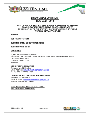 Fillable Online Quotation to Request for a Service Provider ...