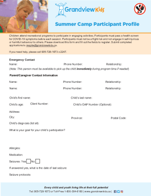 Fillable Online Summer Camp Form.docx Fax Email Print - pdfFiller