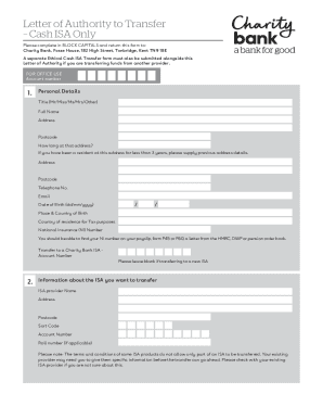 Fillable Online Cash ISA Application Form Fax Email Print - pdfFiller