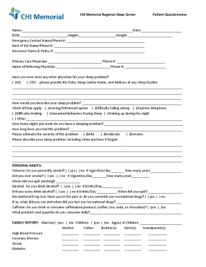 Fillable Online CHI Memorial Chest and Lung Cancer Center Patient Forms ...