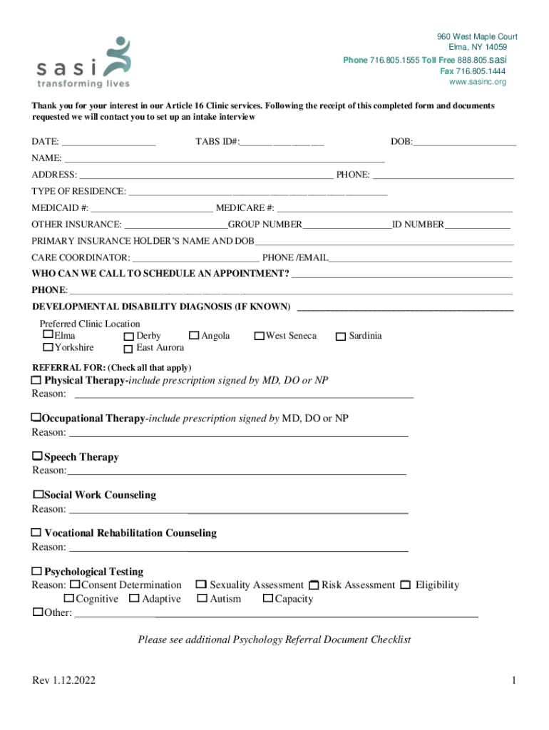 Fillable Online Programs by Suburban Adult Services (Sasi) serving ...