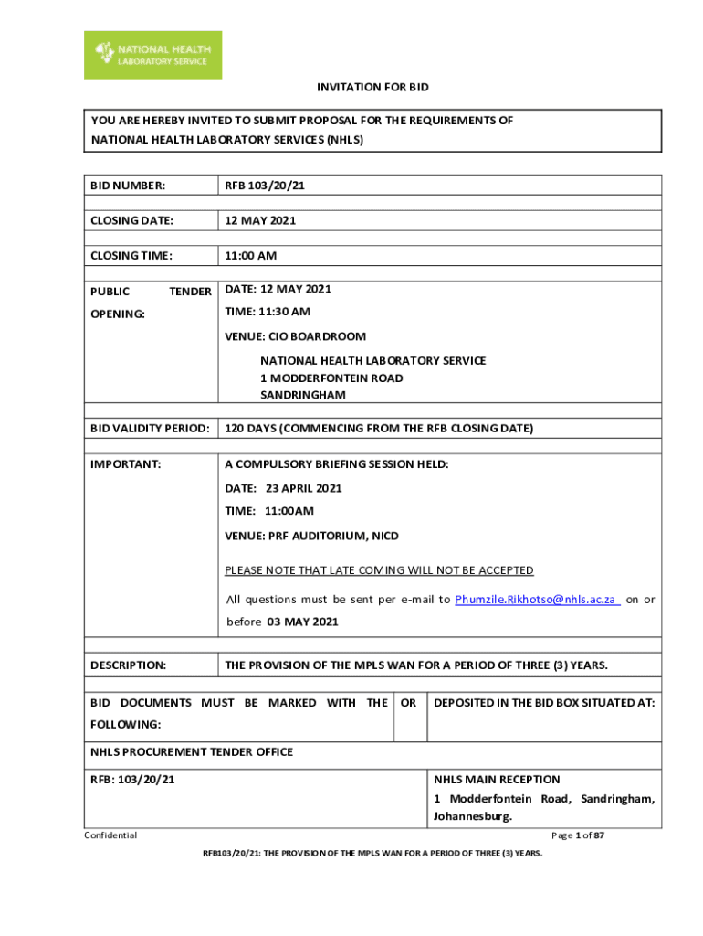 Fillable Online A COMPULSORY BRIEFING SESSION HELD: Fax Email Print ...