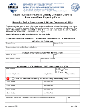 Fillable Online the Bureau of Security and Investigative Services - CA ...