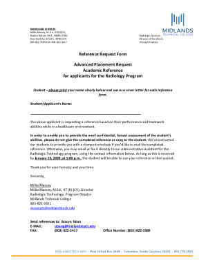 Fillable Online Reference Request Form Advanced Placement Request ...