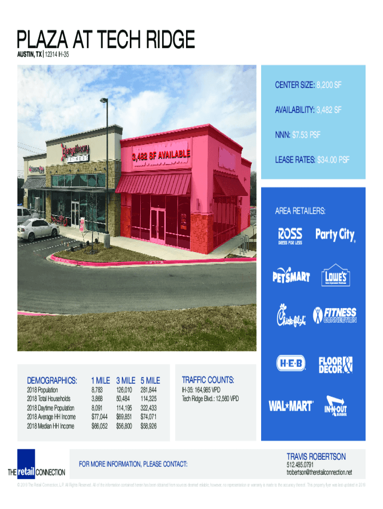 Fillable Online Tech Ridge Center, TX Spaces for Lease - Crexi Fax ...