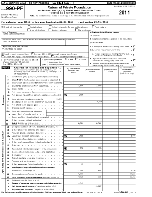Fillable Online Form 990-PF, Return of Private Foundation or ... - OMB ...