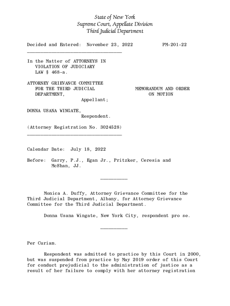 Fillable Online decisions courts state ny PM-201-22 - New York Courts Fax Email Print - pdfFiller