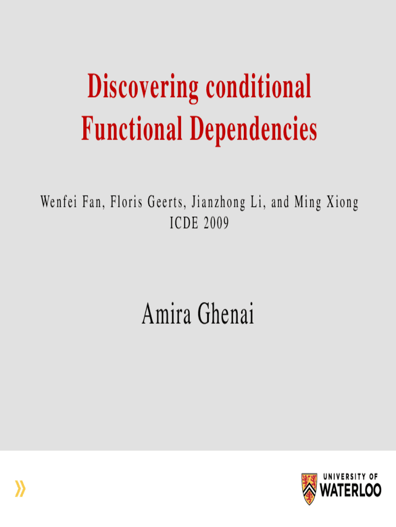 Fillable Online Discovering Conditional Functional Dependencies Wenfei Fan Floris Geerts