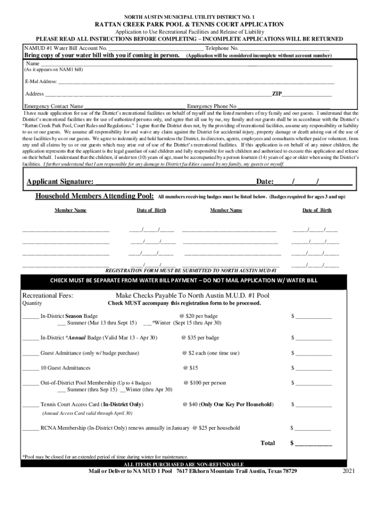 Fillable Online North Austin Mud 1 - Fill Online, Printable, Fillable, Blank Fax Email Print ...