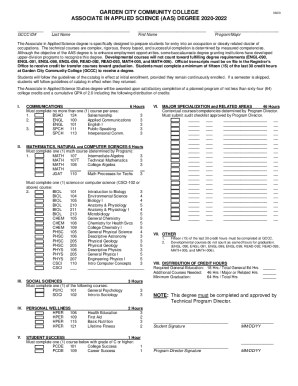 Fillable Online Associate in Applied Science (A.A.S.) Fax Email Print ...