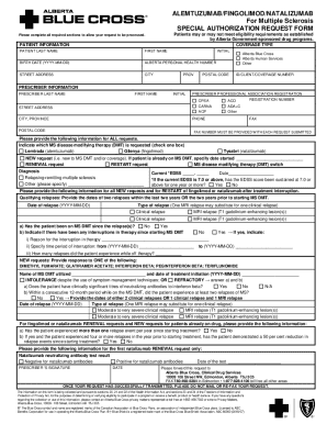 Fillable Online SPECIAL AUTHORIZATION REQUEST MULTIPLE ... Fax Email ...