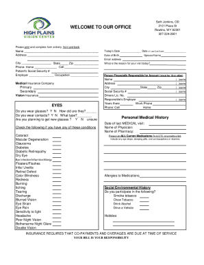 Fillable Online release form for using - patient's own eyeglass frames ...