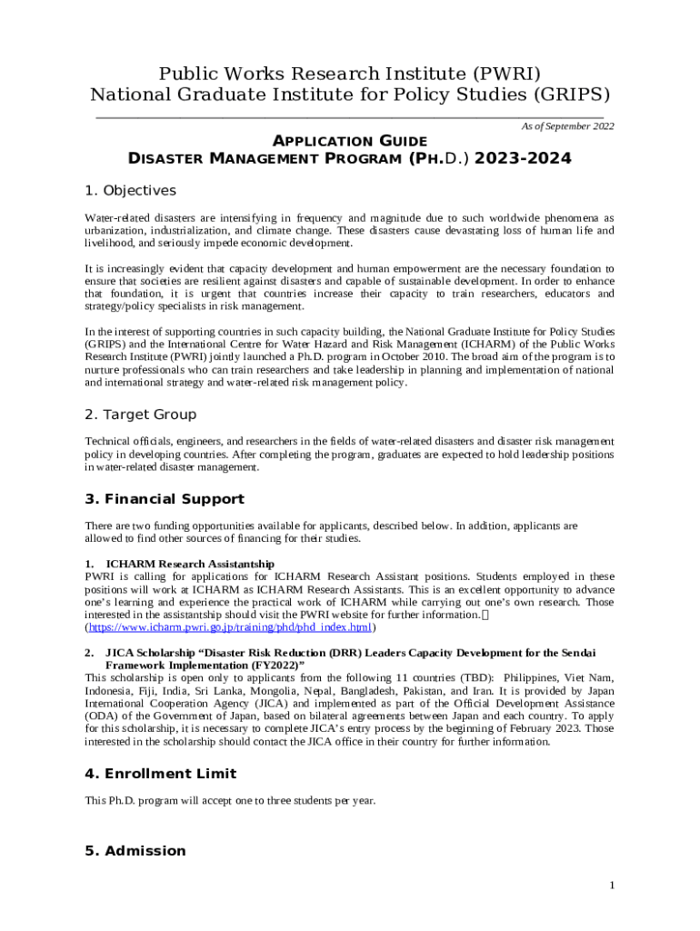 Master of Arts in Disaster and Emergency Management Doc Template ...
