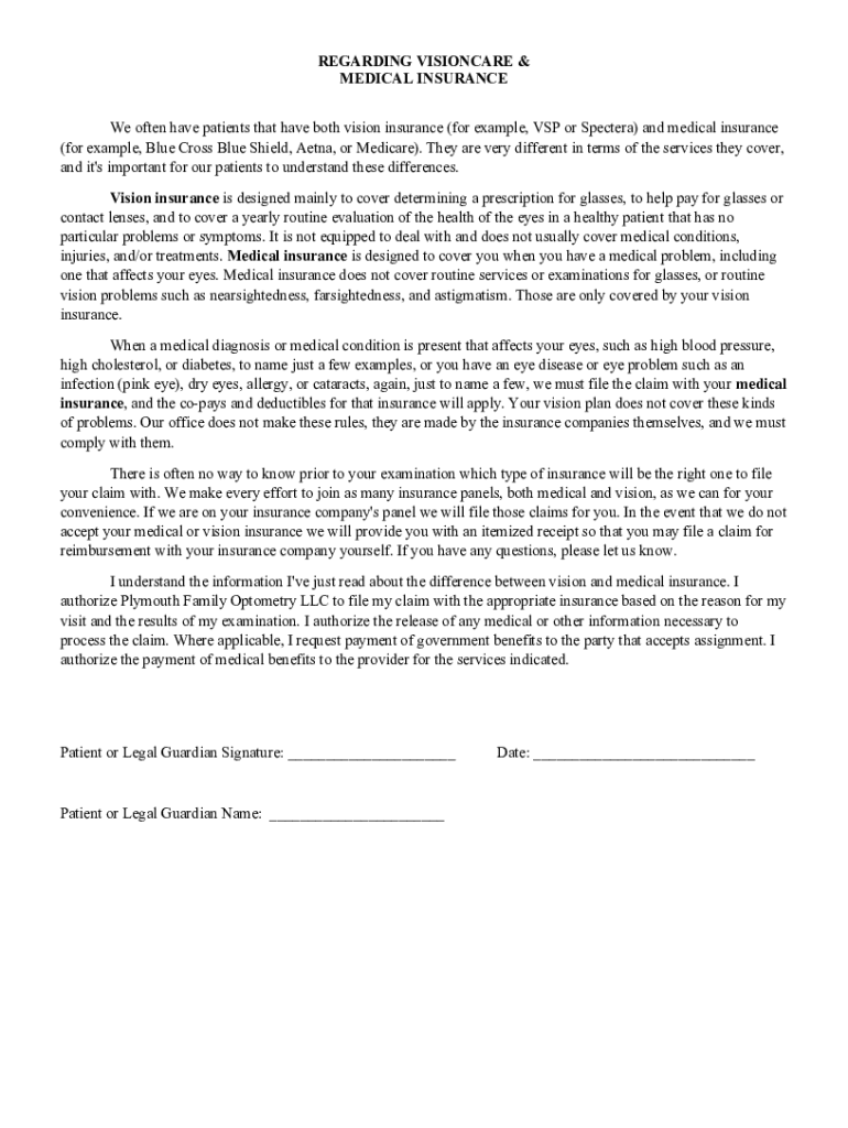 Fillable Online Vision Care Benefit - Public Service Health Care Plan ...