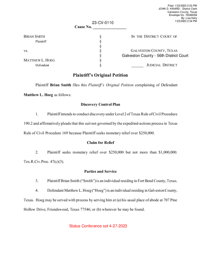 Fillable Online Plaintiff's Original Petition - Amazon S3 Fax Email ...
